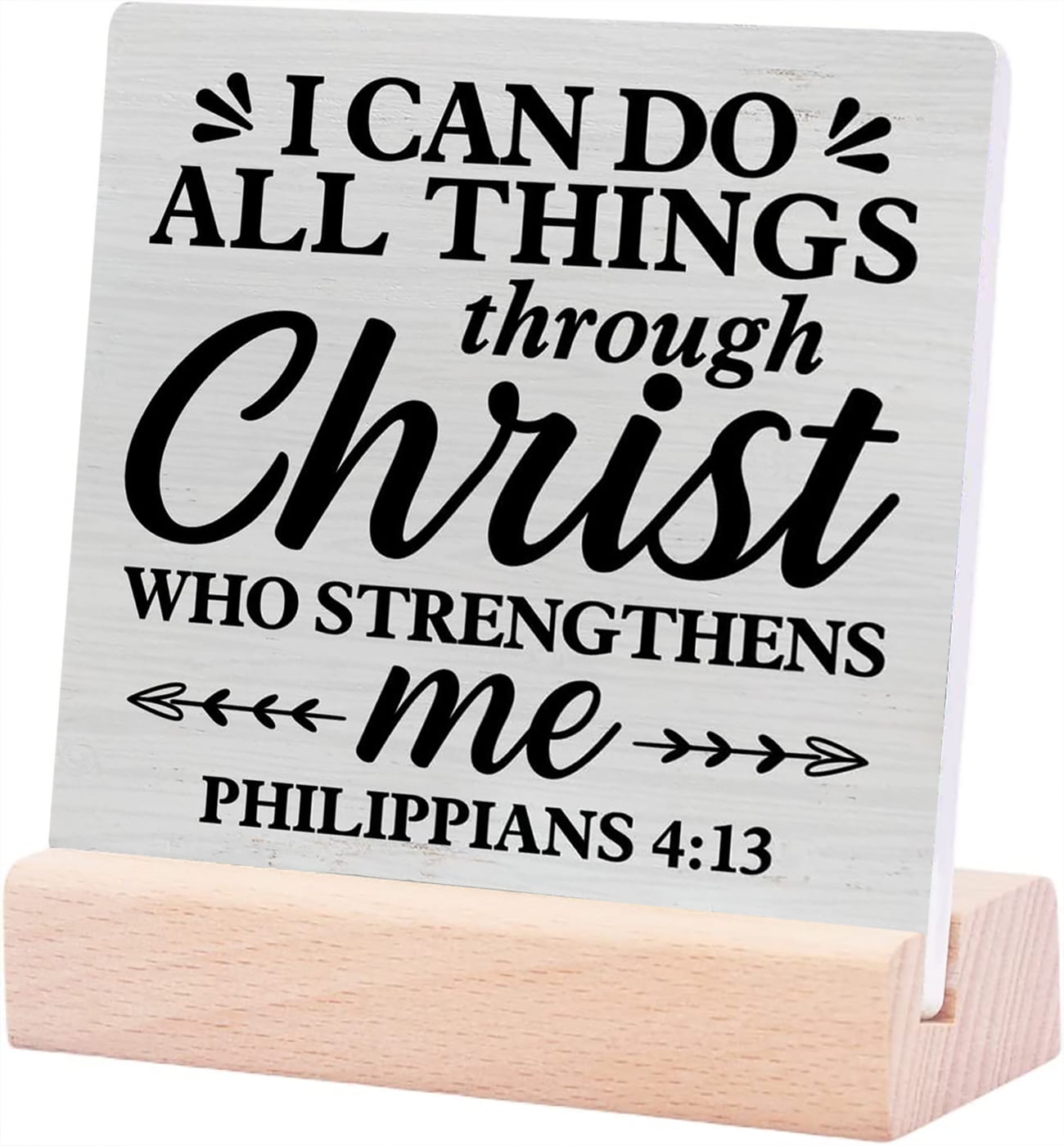 Ceramic Sign 4x4Inch Inspirational Quote I Can Do All Things Through ...