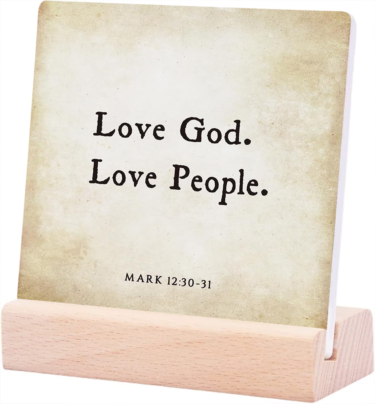 Ceramic Sign 4x4Inch Inspirational Quotes Love God Love People Decor ...