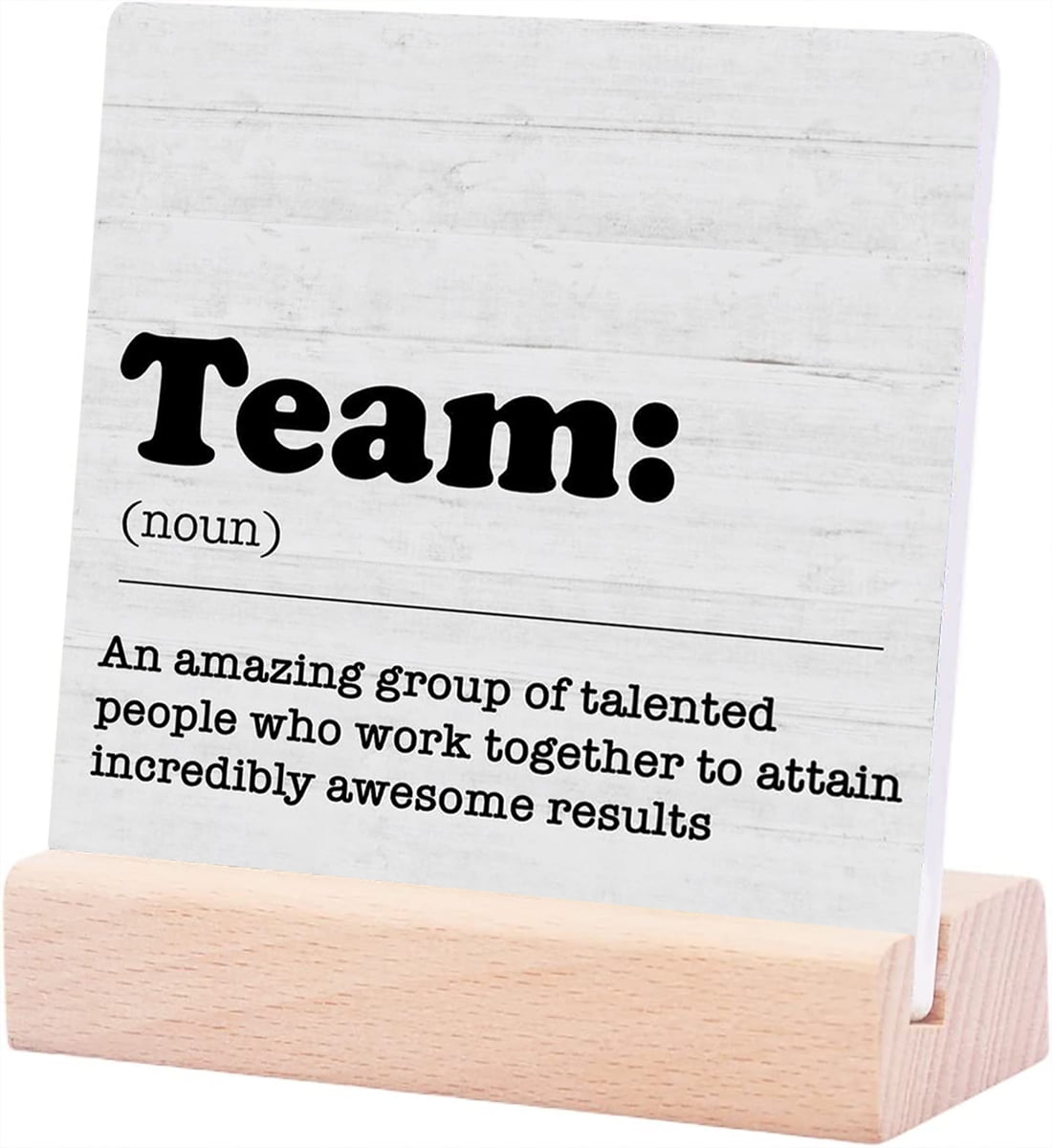 Ceramic Sign 4x4Inch Inspirational Team Definition Sign Home Office ...