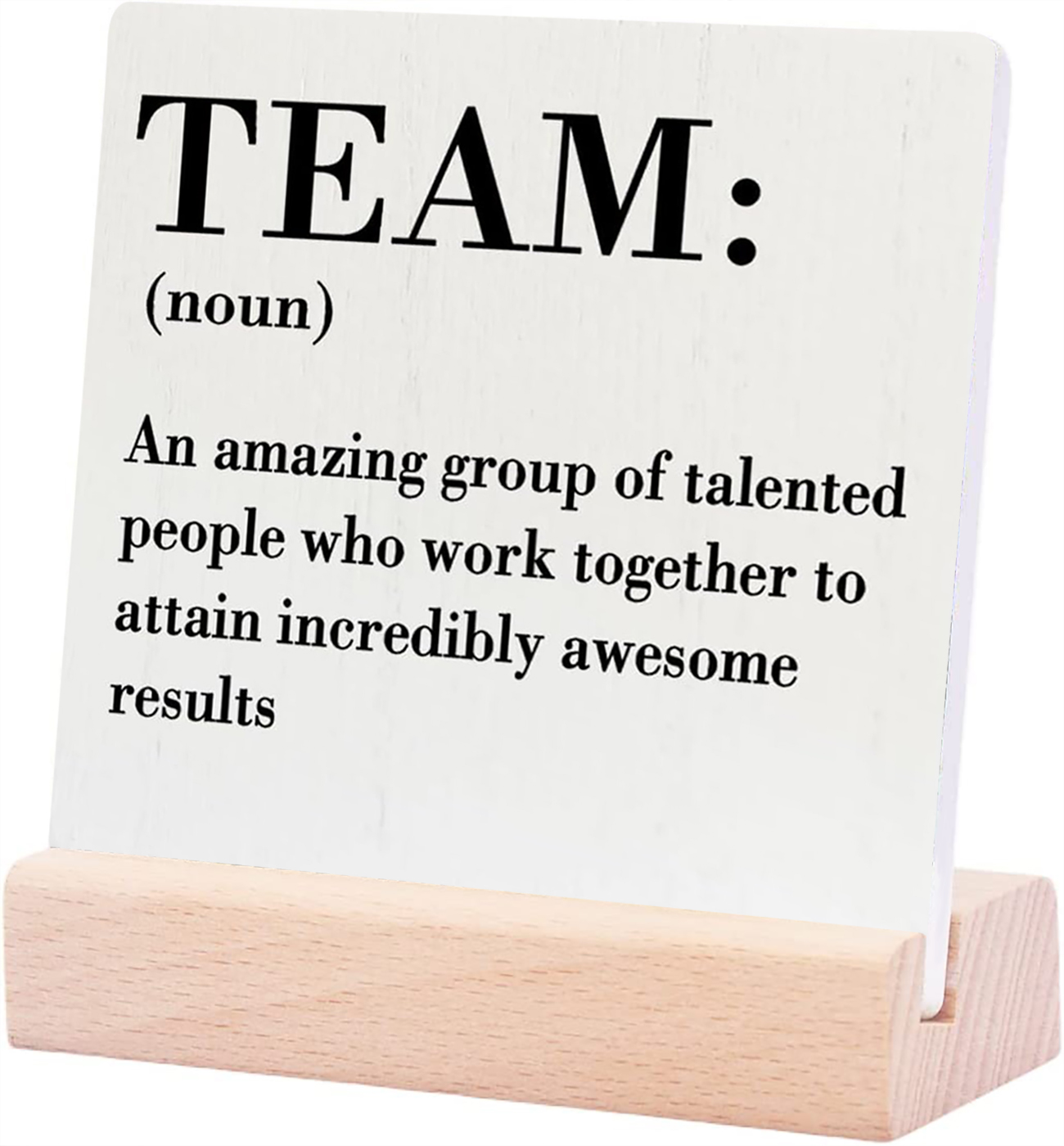 Ceramic Sign 4x4Inch Inspirational Team Noun Desk Decor Team Sign ...