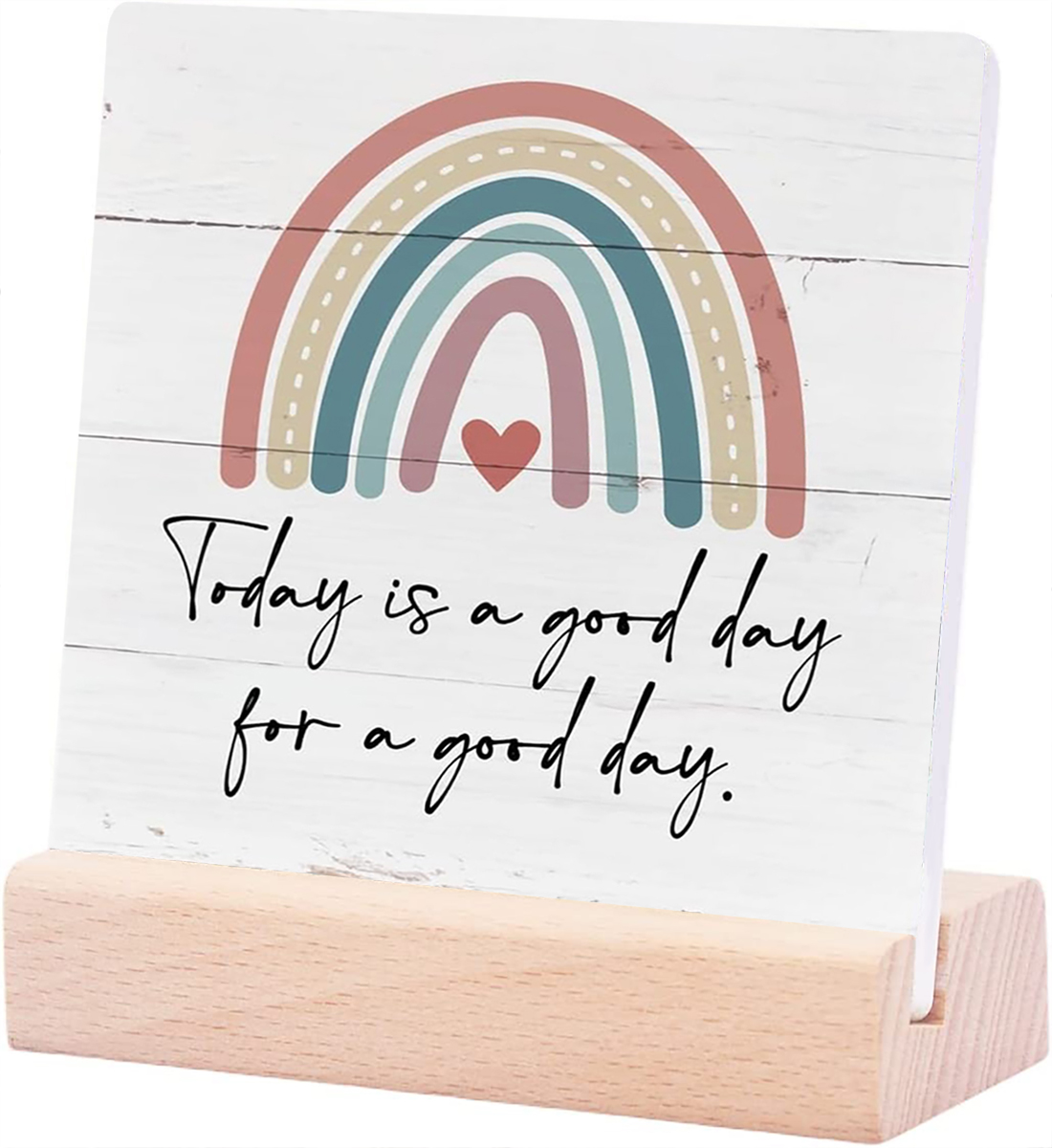 Ceramic Sign 4x4Inch Inspirational Wood Signs Ceramic Plaque Desk Sign ...