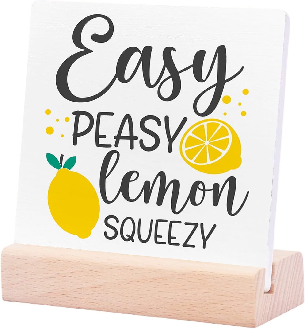 Ceramic Sign 4x4Inch Lemon Ceramic Sign House Decor Easy Peasy Lemon ...