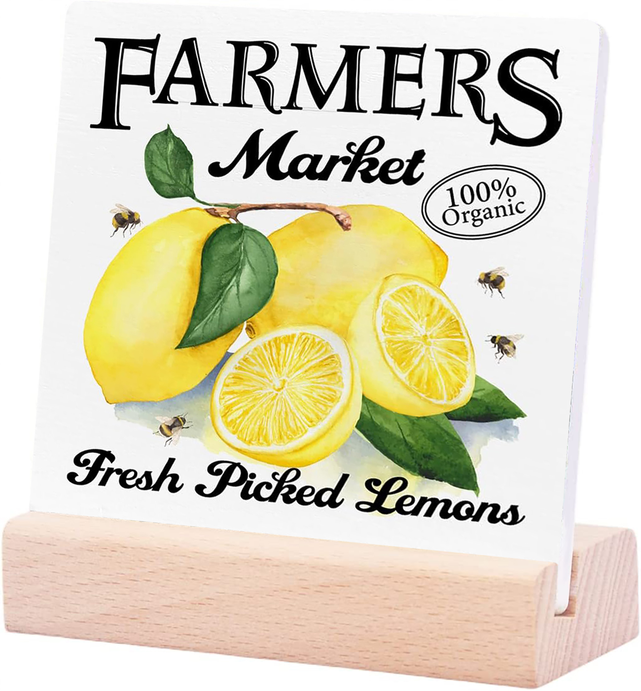 Ceramic Sign 4x4Inch Lemon Ceramic Sign House Decor Farmers Market ...