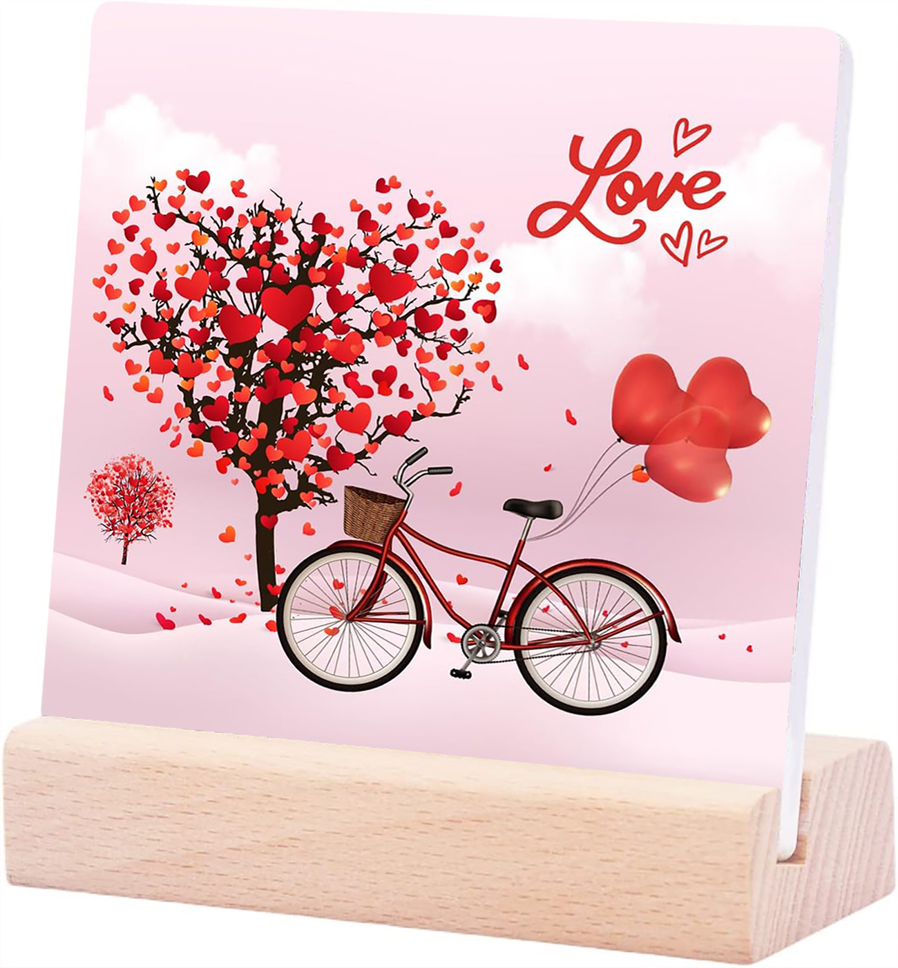 Ceramic Sign 4x4Inch Love Decor Valentines Decor Love Tree Heart ...