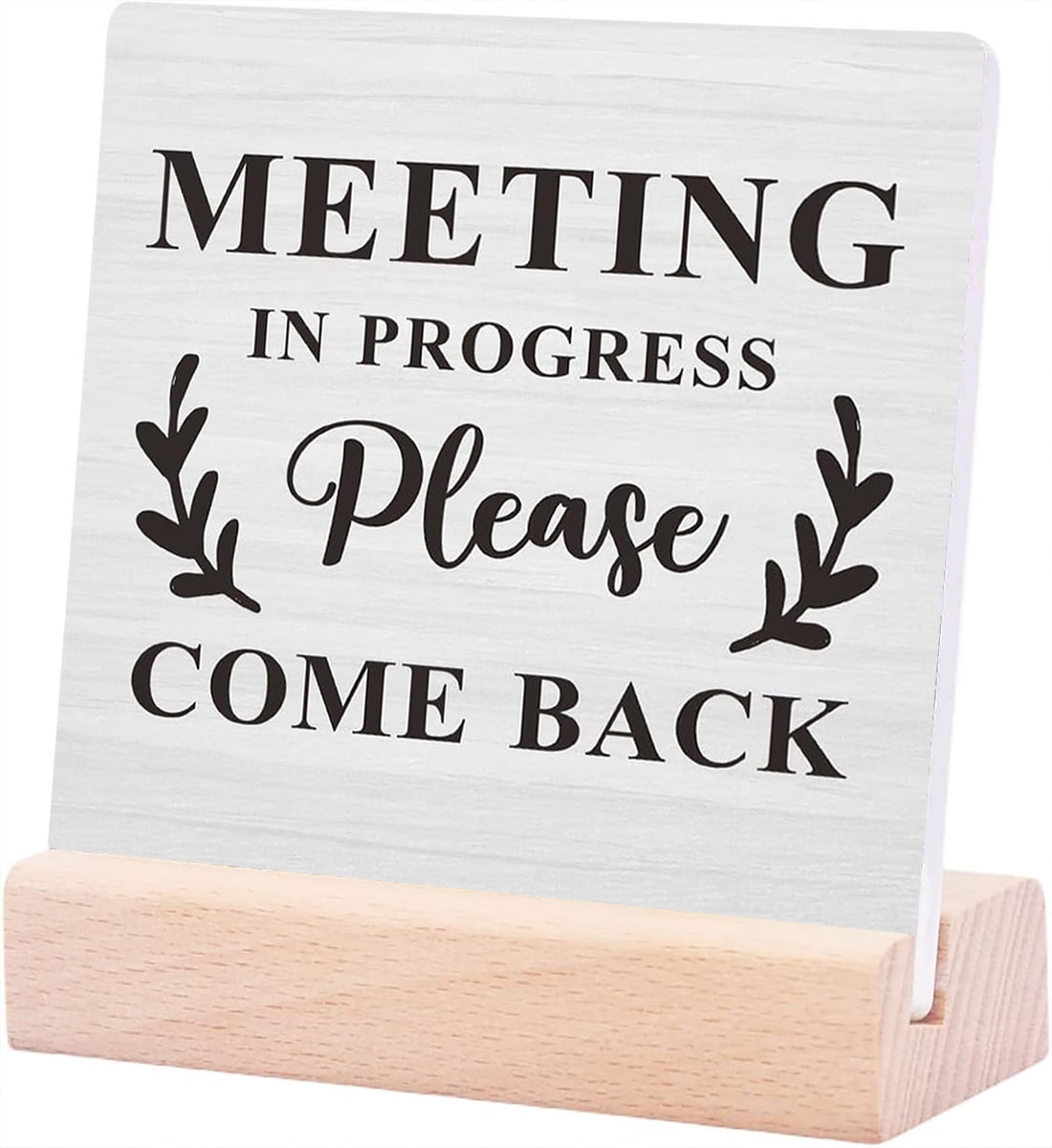 Ceramic Sign 4x4Inch Meeting In Progress Door Sign Home Office Plaque ...