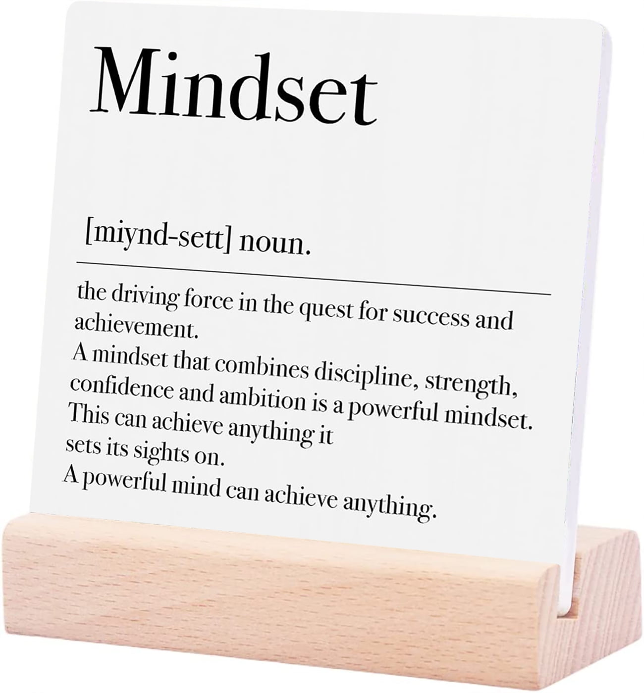 Ceramic Sign 4x4Inch Mindset Noun Definition Decorative Encouraging ...