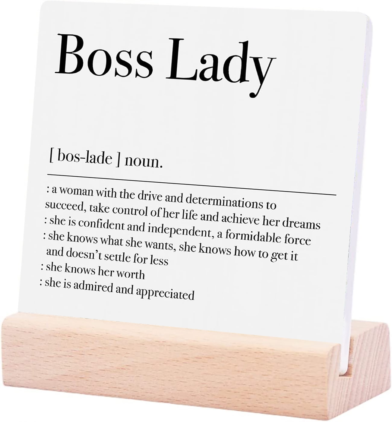 Ceramic Sign 4x4Inch Motivational Boss Lady Decorative Ceramic Sign ...