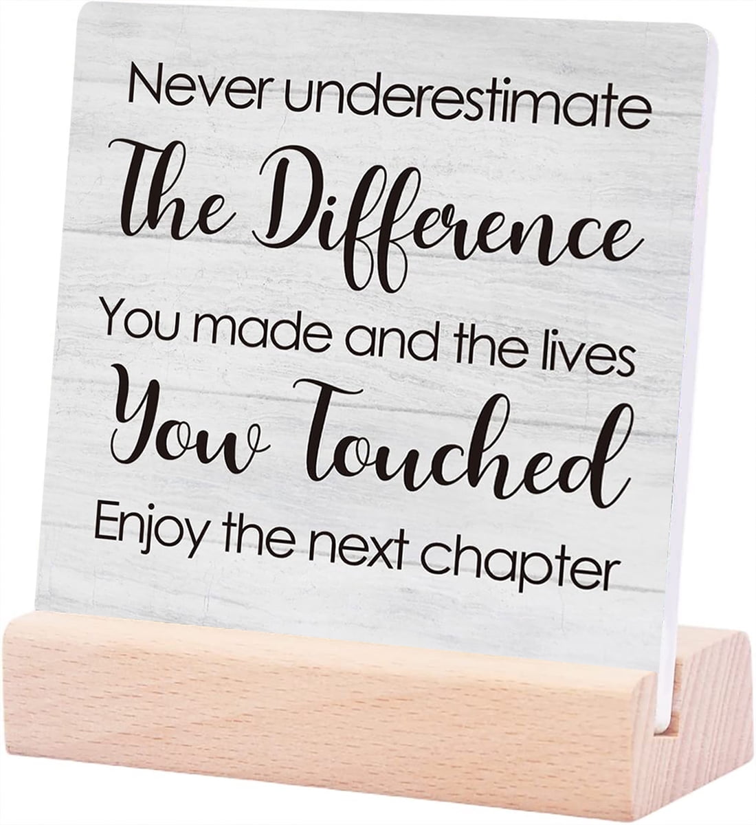 Ceramic Sign 4x4Inch Motivational Quote Never Underestimate The ...