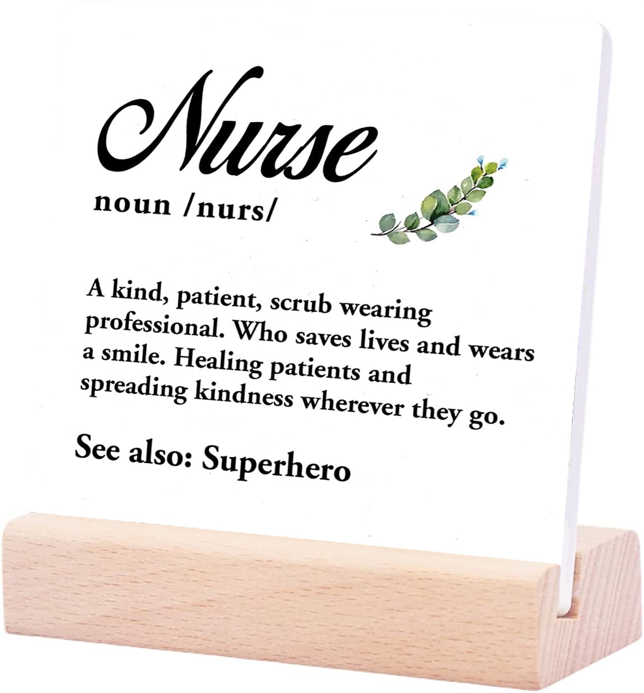 Ceramic Sign 4x4Inch Nurse Ceramic Sign Nurse Definition Sign School ...