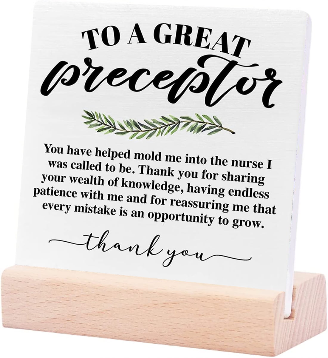 Ceramic Sign 4x4Inch Nurse Preceptor Thank You Appreciation Gifts For ...