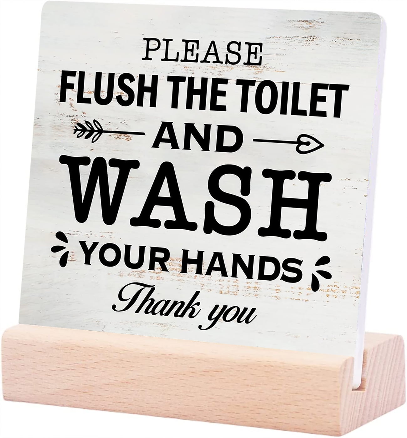 Ceramic Sign 4x4Inch Please Flush The Toilet Ceramic Signs Home Decor ...