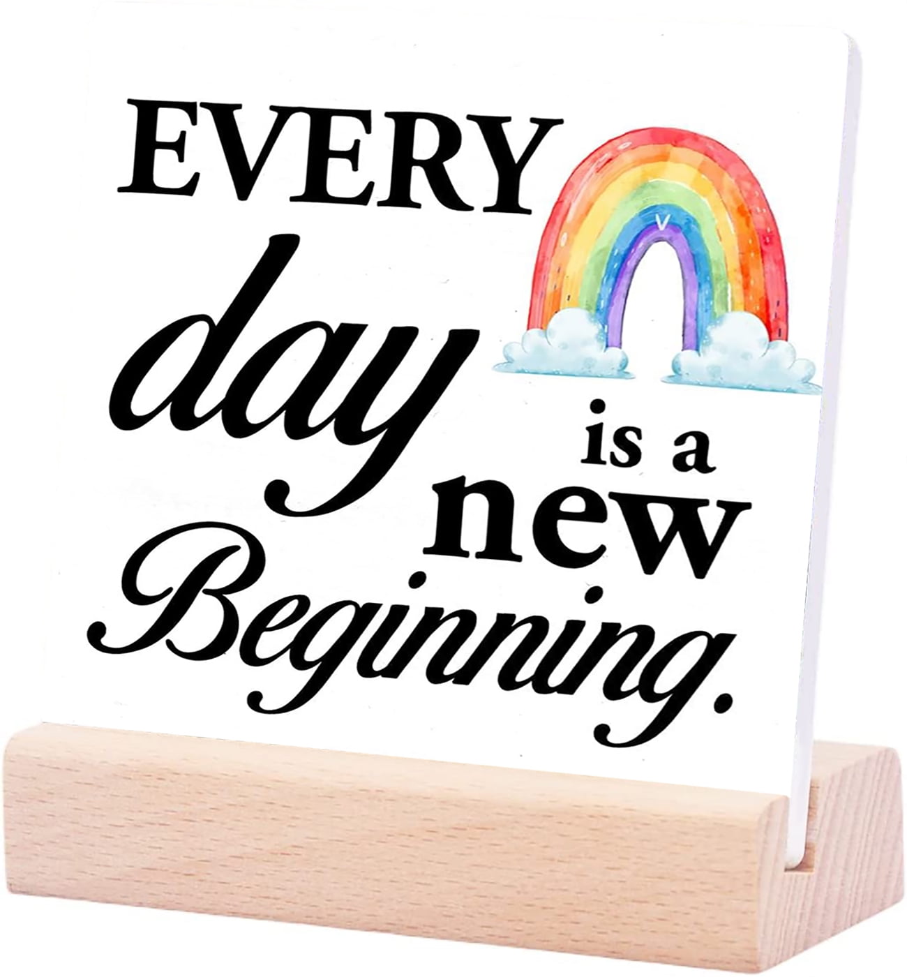 Ceramic Sign 4x4Inch Positive Ceramic Plaque Table Desk Decor Every Day ...