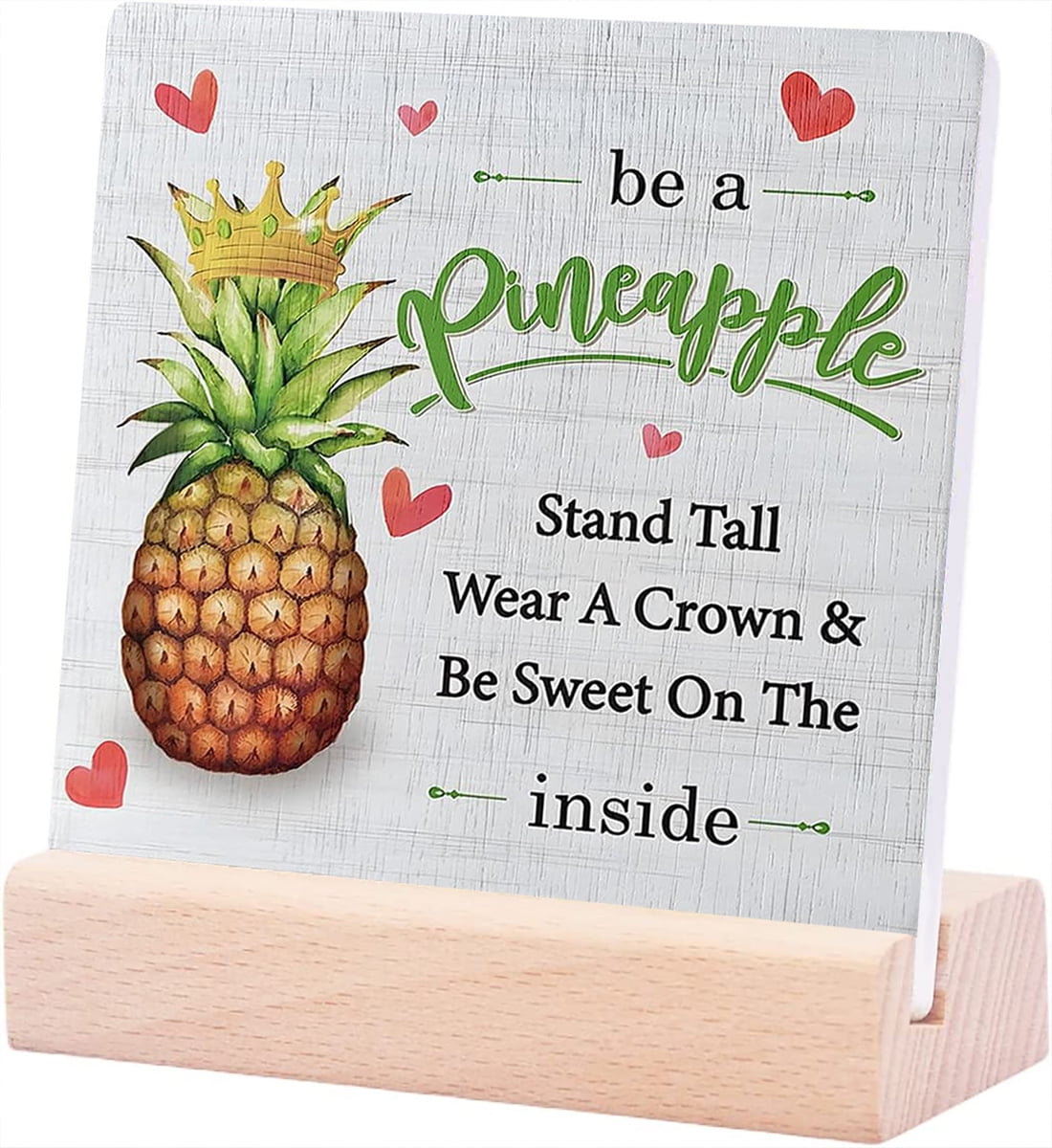 Ceramic Sign 4x4Inch Positive Summer Be A Pineapple Quote Ceramic ...