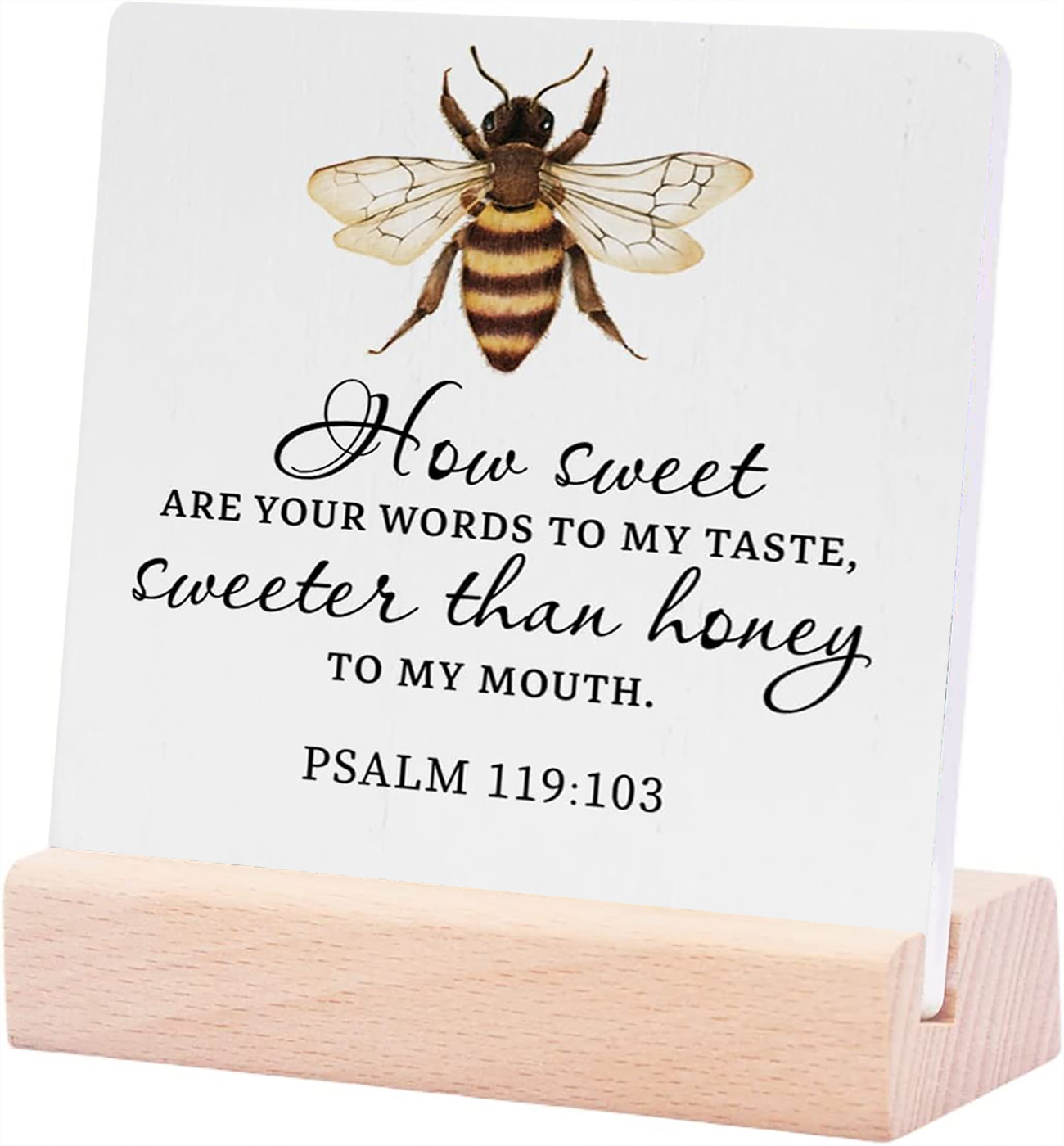 Ceramic Sign 4x4Inch Religious Christian Bee Decor Ceramic Signs Rustic ...