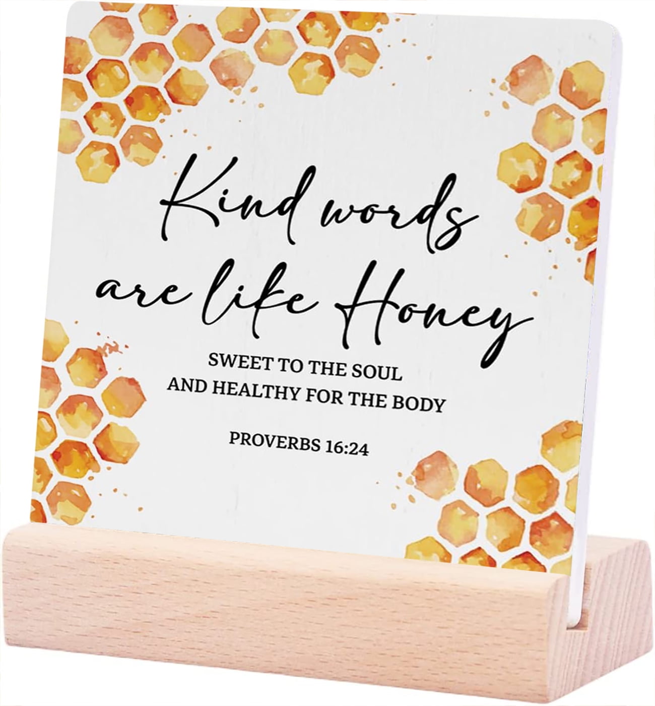 Ceramic Sign 4x4Inch Religious Christian Bee Decor Ceramic Signs Wooden ...