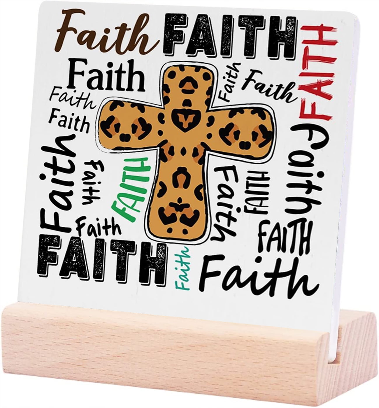 Ceramic Sign 4x4Inch Religious Christian Decor Leopard Print Ceramic ...