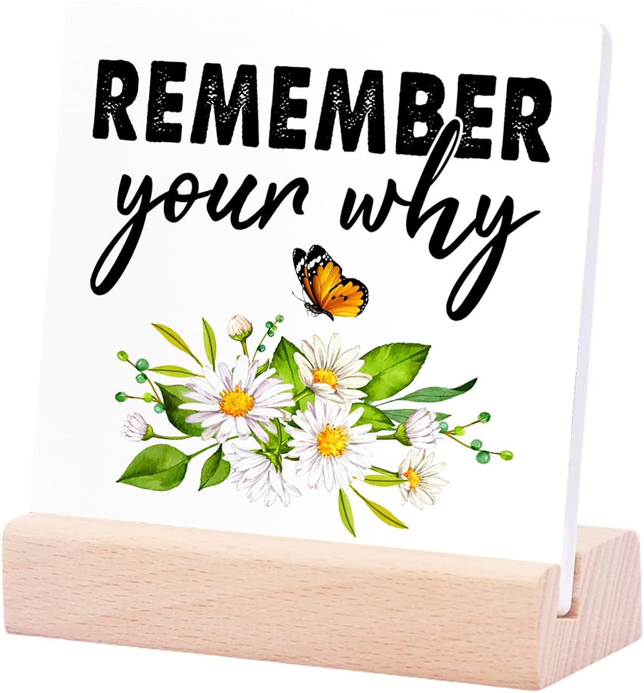 Ceramic Sign 4x4Inch Remember Your Why Ceramic Desk Sign Plaque Sign ...
