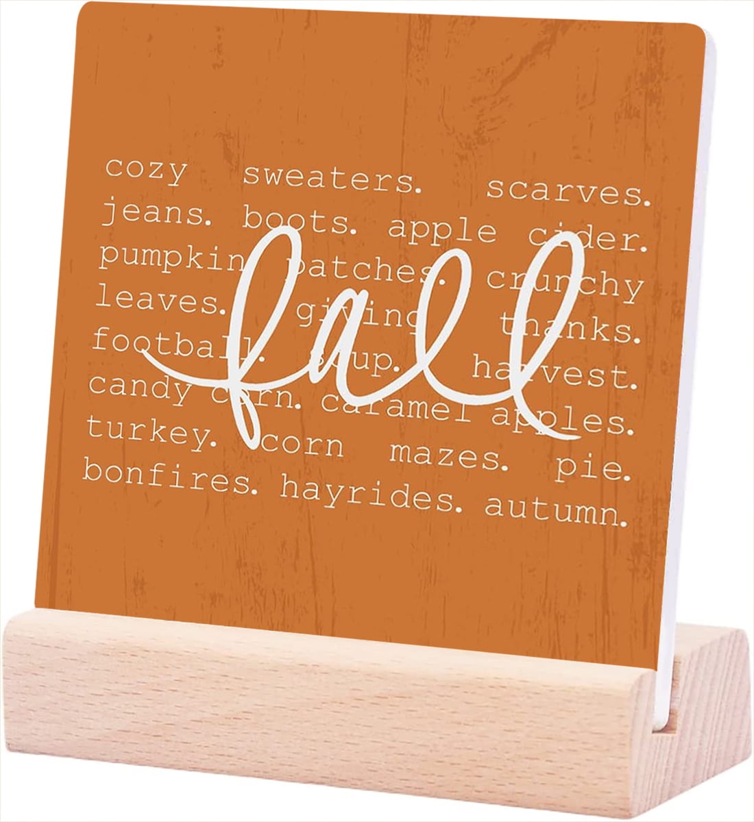 Ceramic Sign 4x4Inch Rustic Autumn Fall Harvest Punpkins Plaque Sign ...