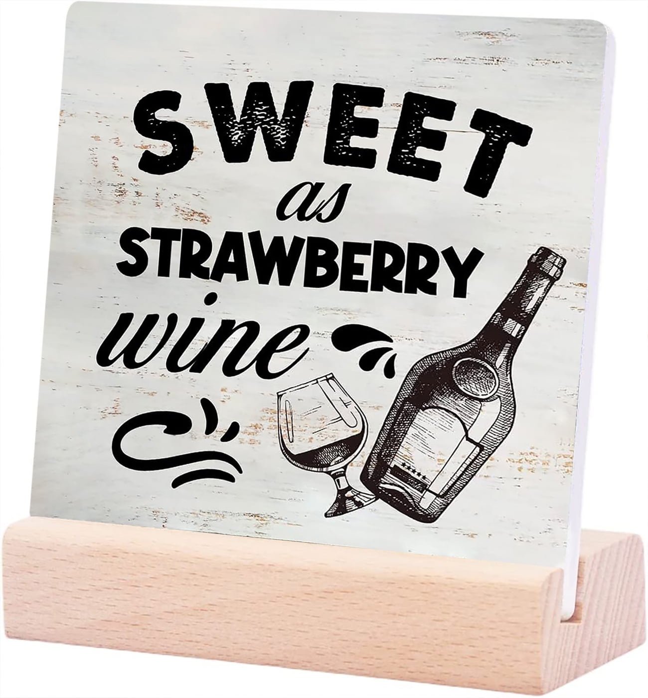 Ceramic Sign 4x4Inch Rustic Sweet As Strawberry Ceramic Signs Funny ...
