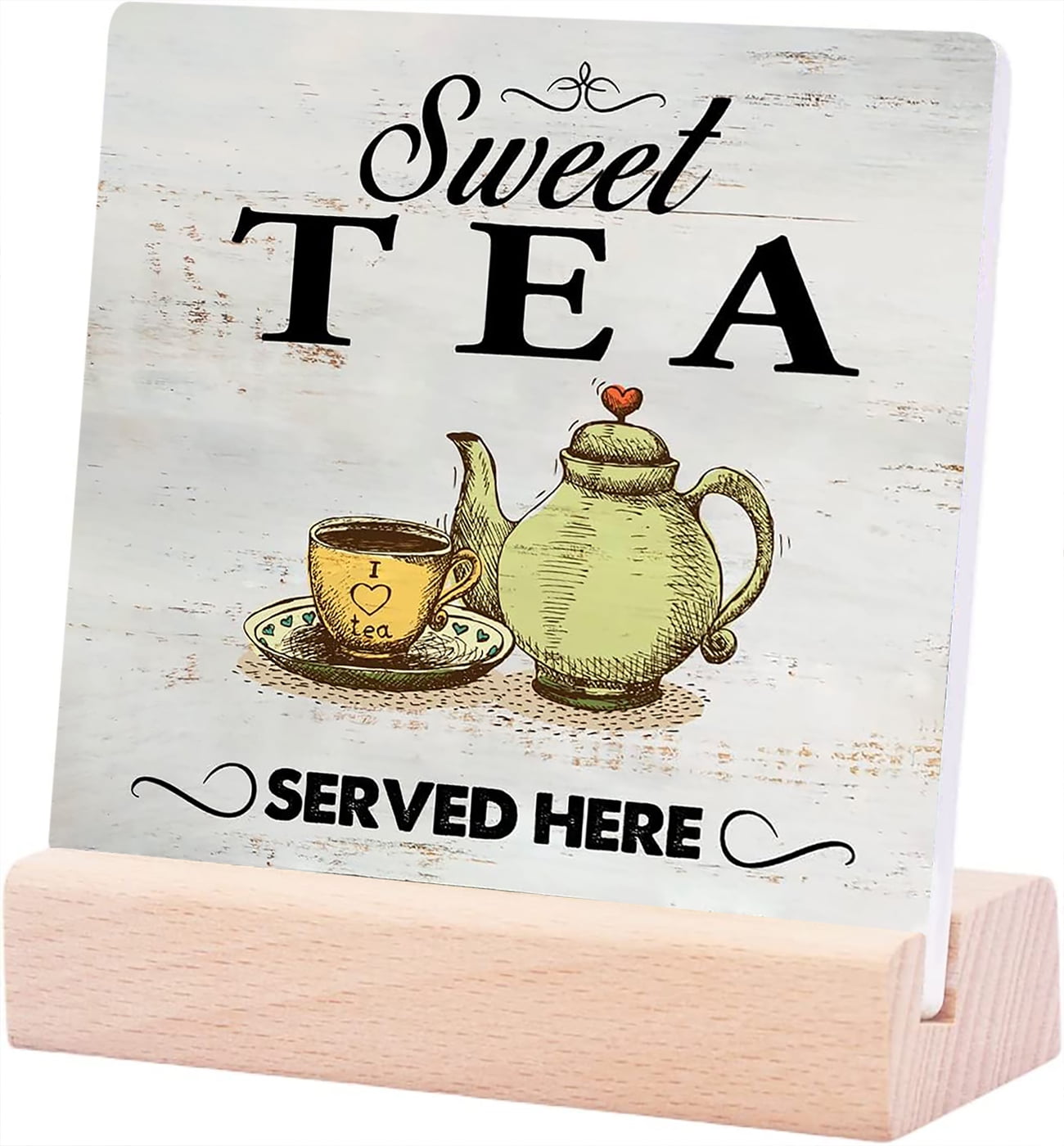 Ceramic Sign 4x4Inch Rustic Sweet Tea Served Here Ceramic Signs Funny ...