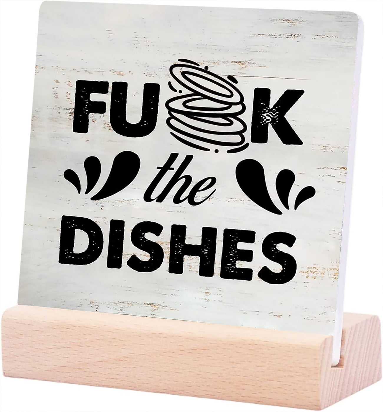 Ceramic Sign 4x4Inch Rustic The Dishes Ceramic Signs Funny Kitchen ...