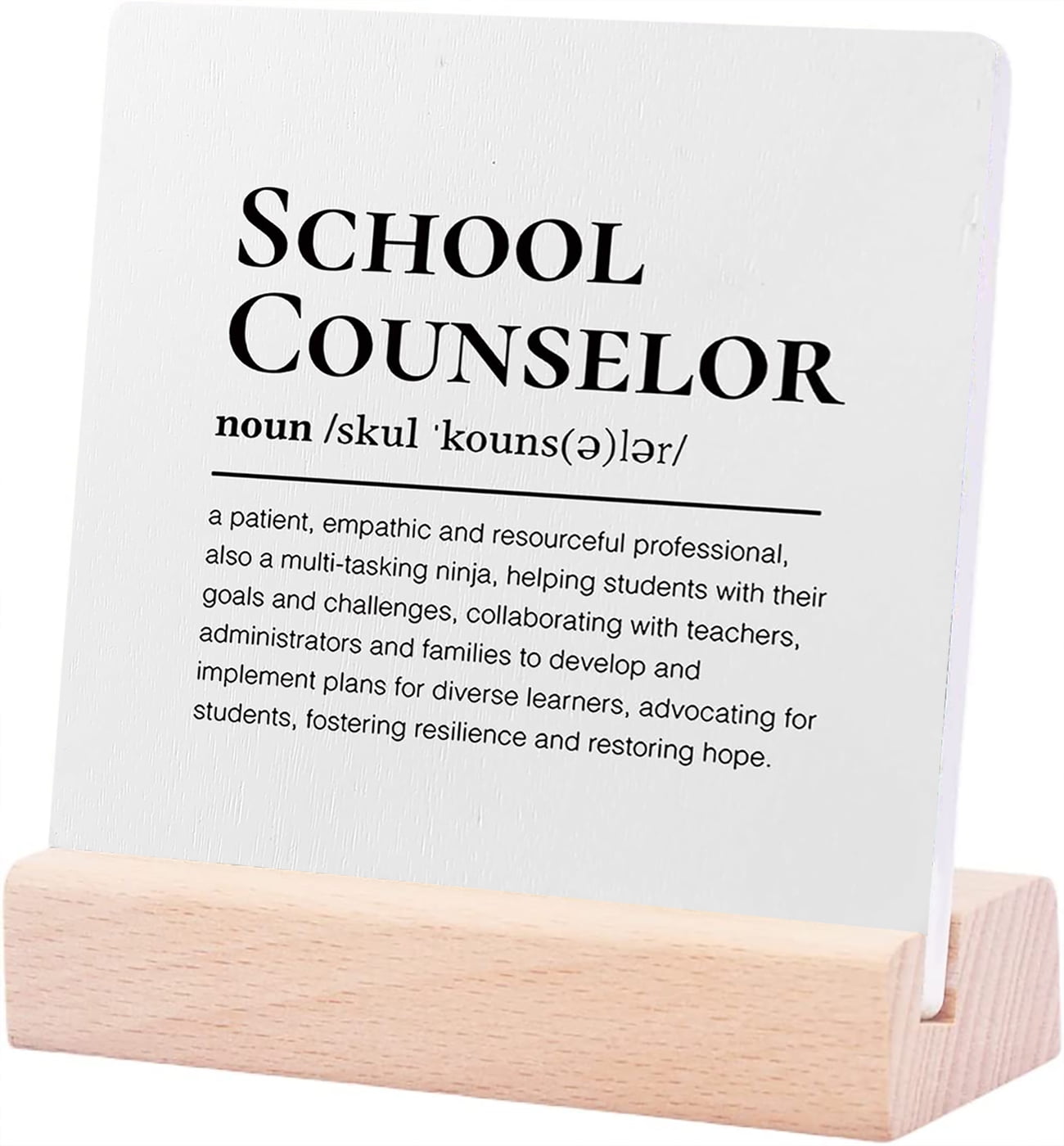 Ceramic Sign 4x4Inch School Counselor Definition Ceramic Signs Rustic ...