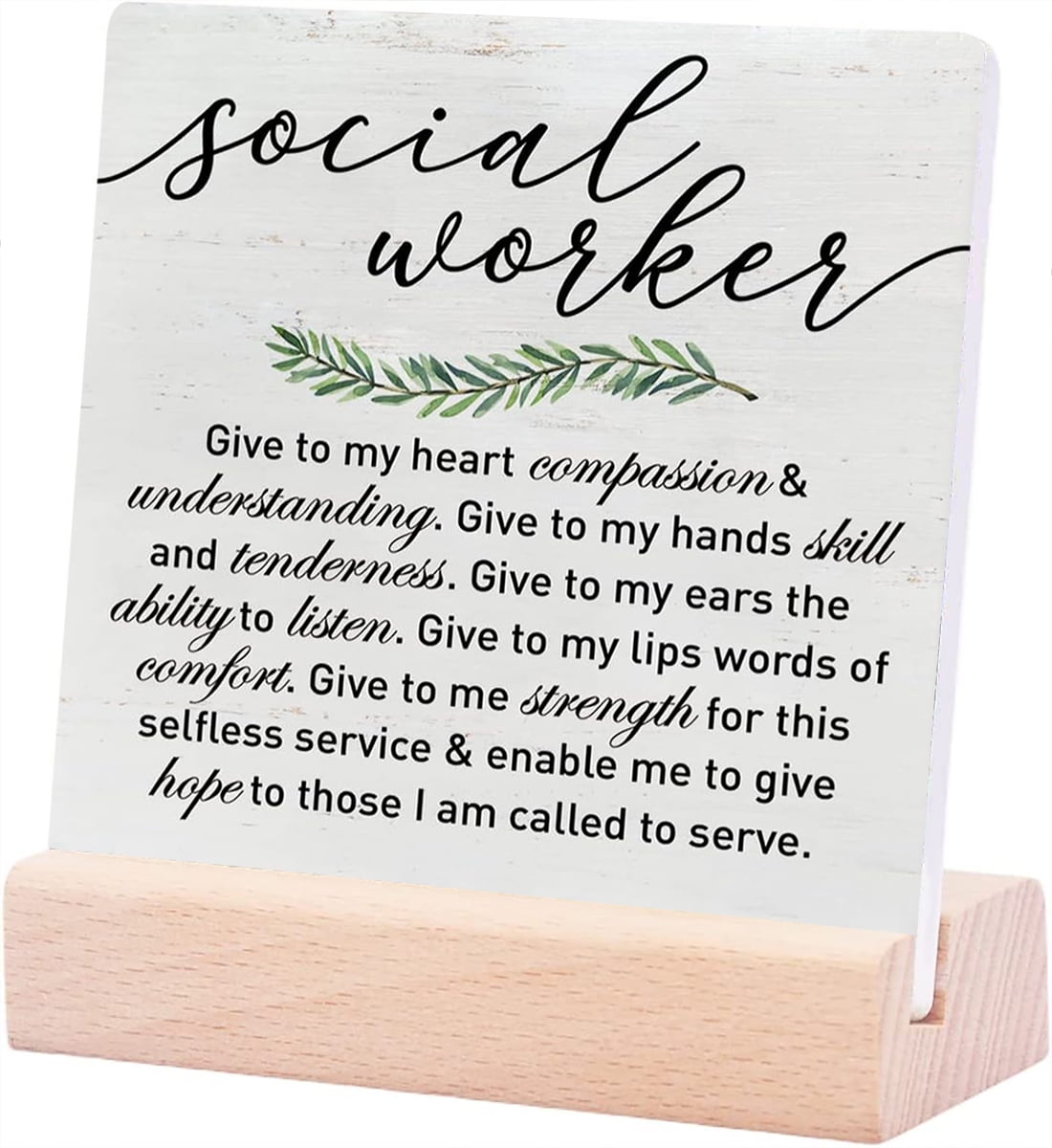 Ceramic Sign 4x4Inch Social Worker Gifts Thank You Appreciation Gifts ...