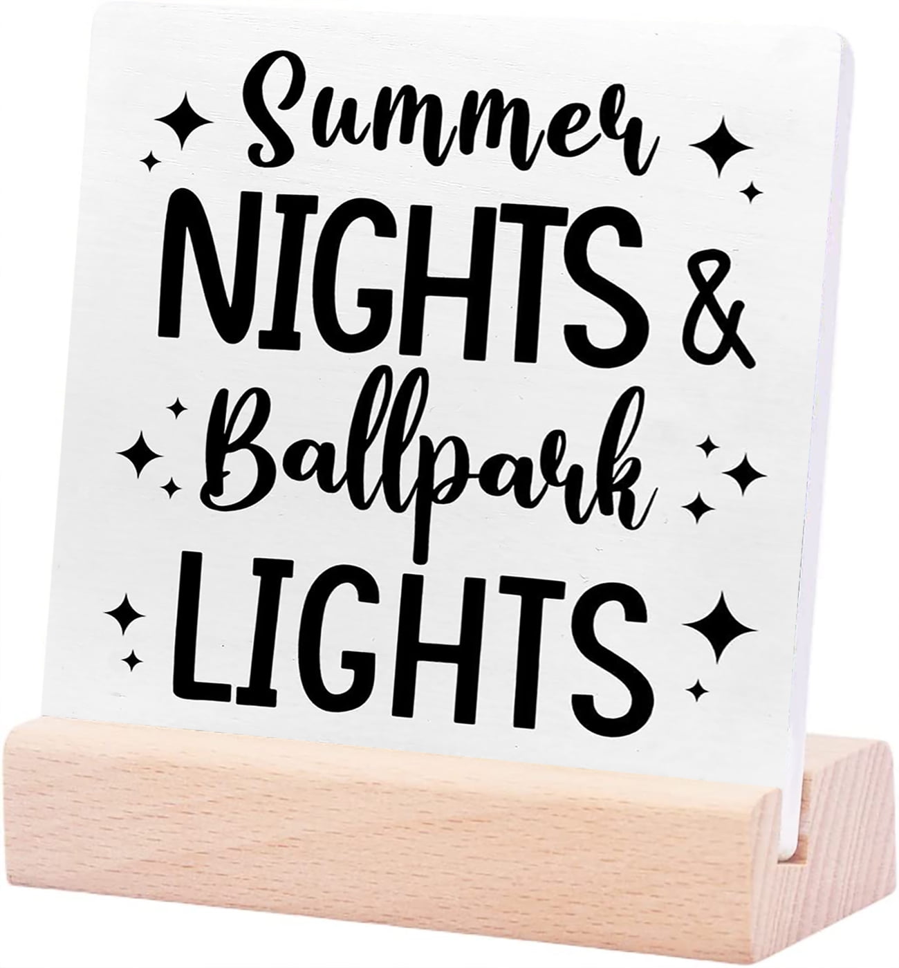 Ceramic Sign 4x4Inch Summer Nights And Ballpark Lights Ceramic Plaque ...