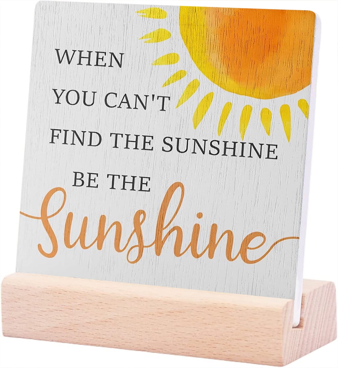 Ceramic Sign 4x4Inch Summer Sunshine Quote Sun Ceramic Plaque Sign with ...