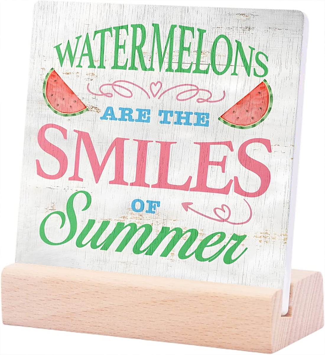 Ceramic Sign 4x4Inch Summer Watermelons Are The Smiles Of Summer Plaque ...