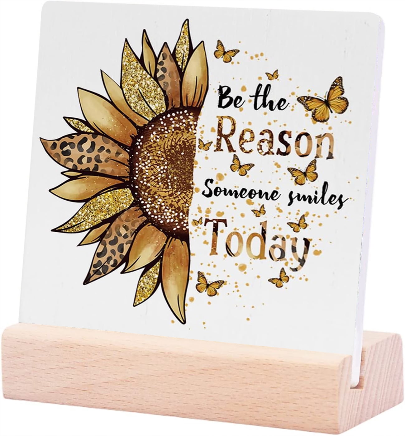 Ceramic Sign 4x4Inch Sunflower Decor Home Farmhouse Decor Inspirational ...