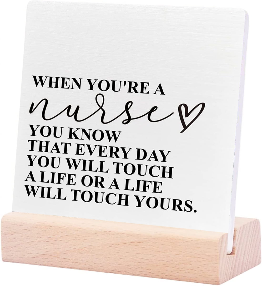 Ceramic Sign 4x4Inch Thank You Appreciation Gifts A Life Will Touch ...