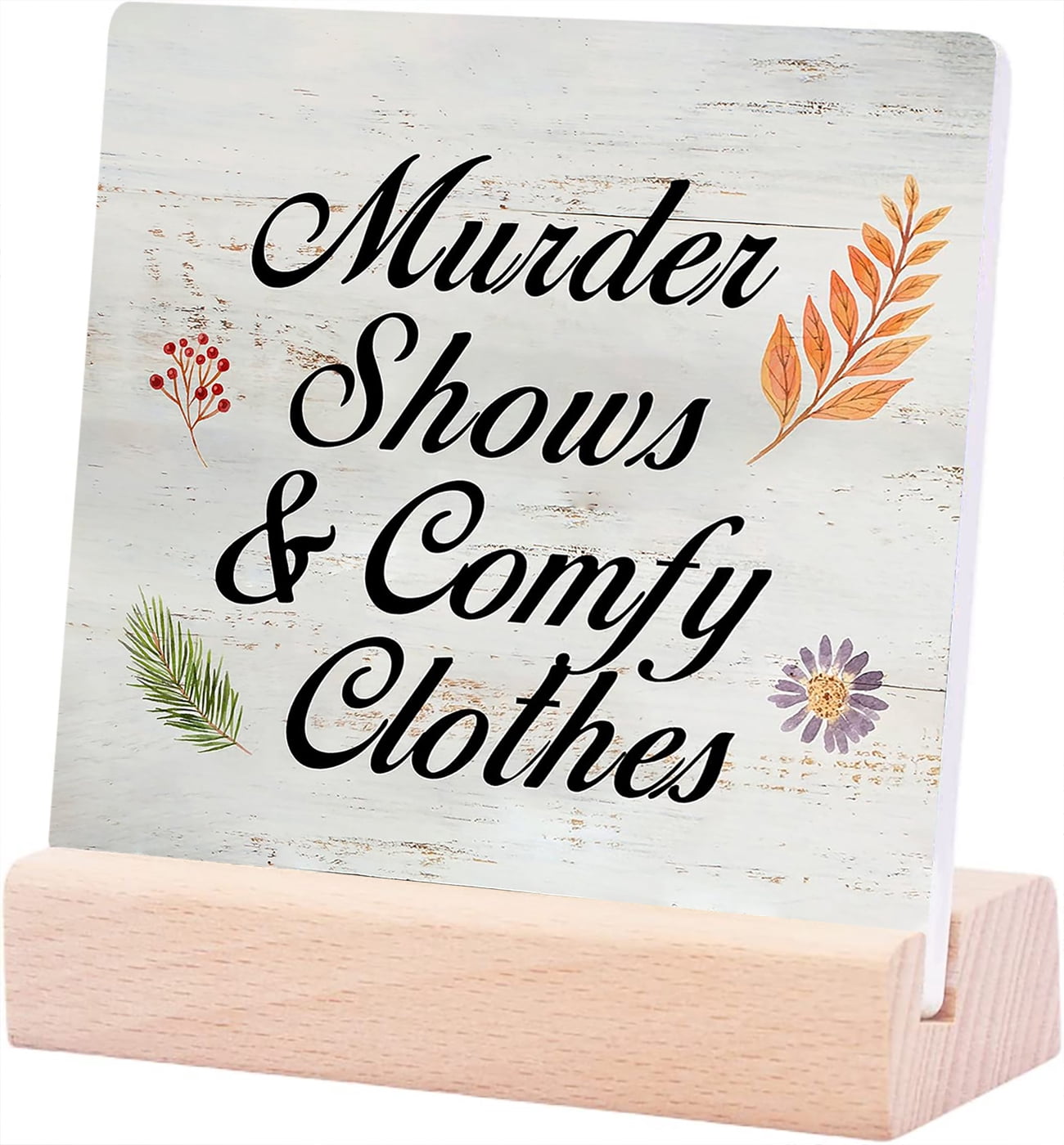 Ceramic Sign 4x4Inch True Crime Gift Ceramic Signs Rustic True Crime ...