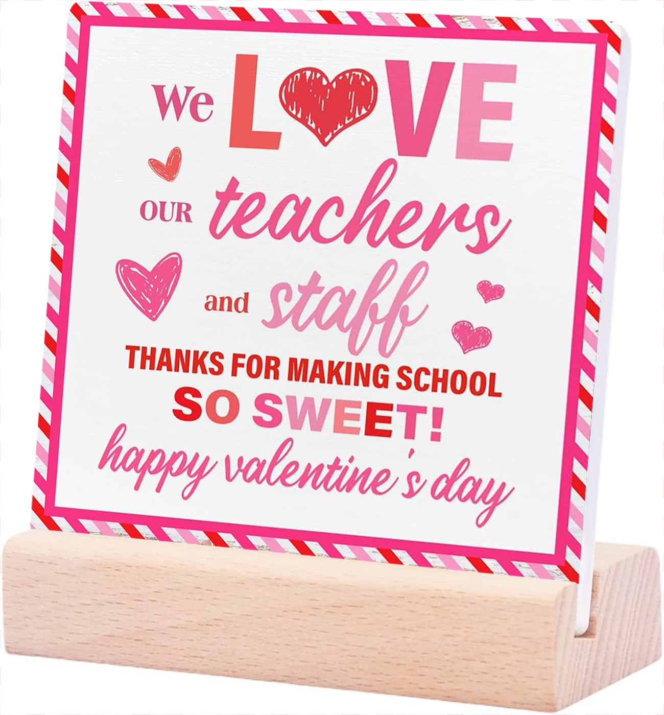Ceramic Sign 4x4Inch Valentines Decor Happy Valentine's Day Decor We ...