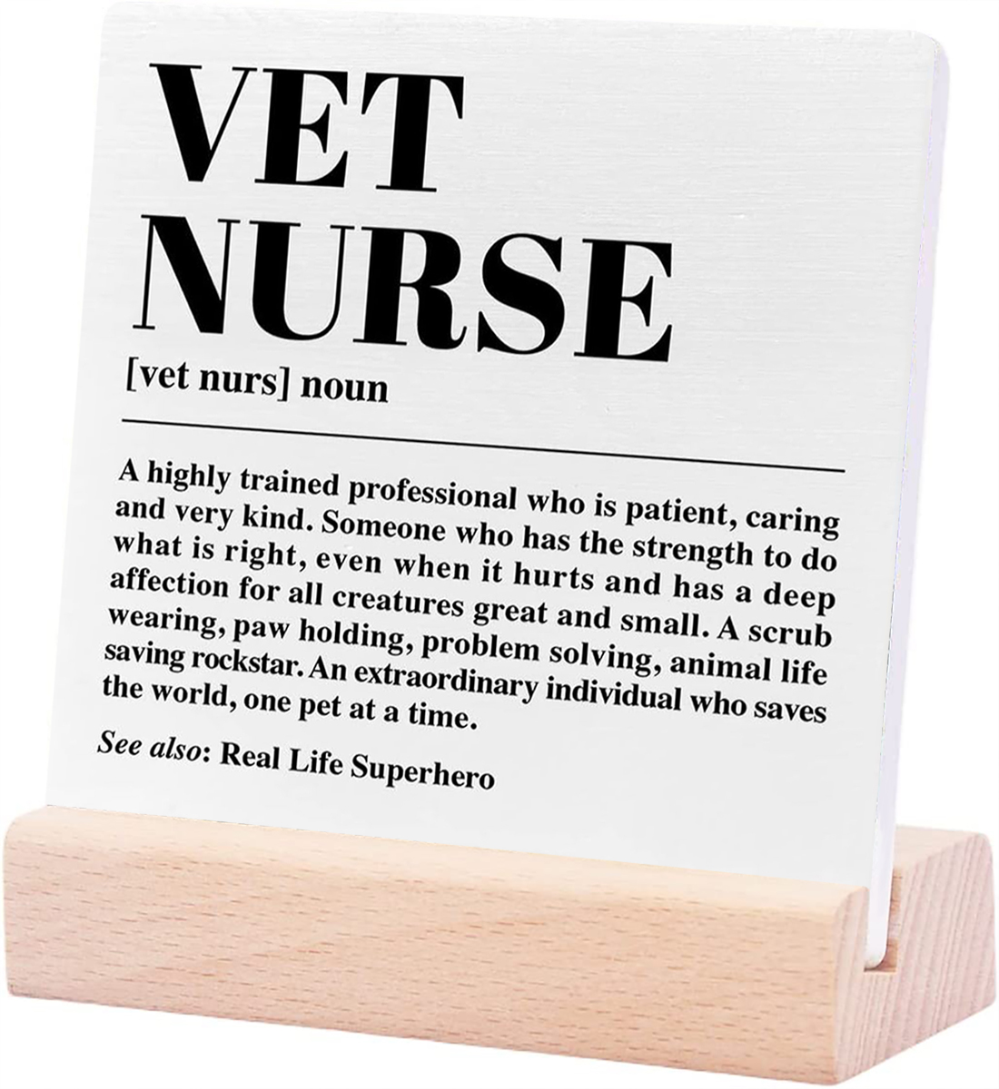 Ceramic Sign 4x4Inch Vet Nurse Thank You Appreciation Gifts For Vet ...