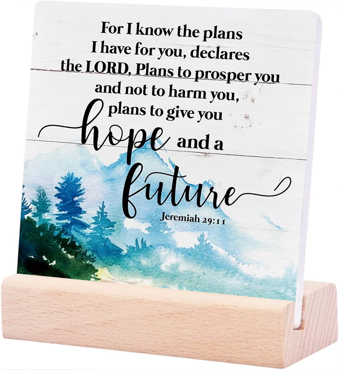 Ceramic Sign 4x4Inch Wood Signs Jeremiah For I Know The Plans I Have ...