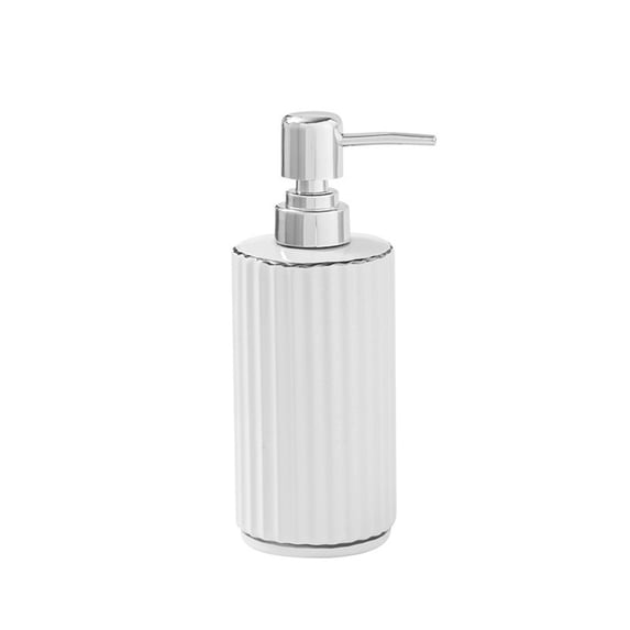 Ceramic Silver-edged Soap Dispenser For Bathroom And Kitchen Great For ...