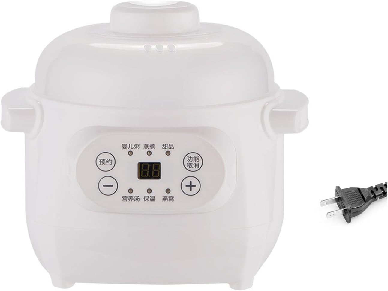 Ceramic Slow Cooker, 1l 200w Electric Soup Pot Small Crock Pot Ceramic ...