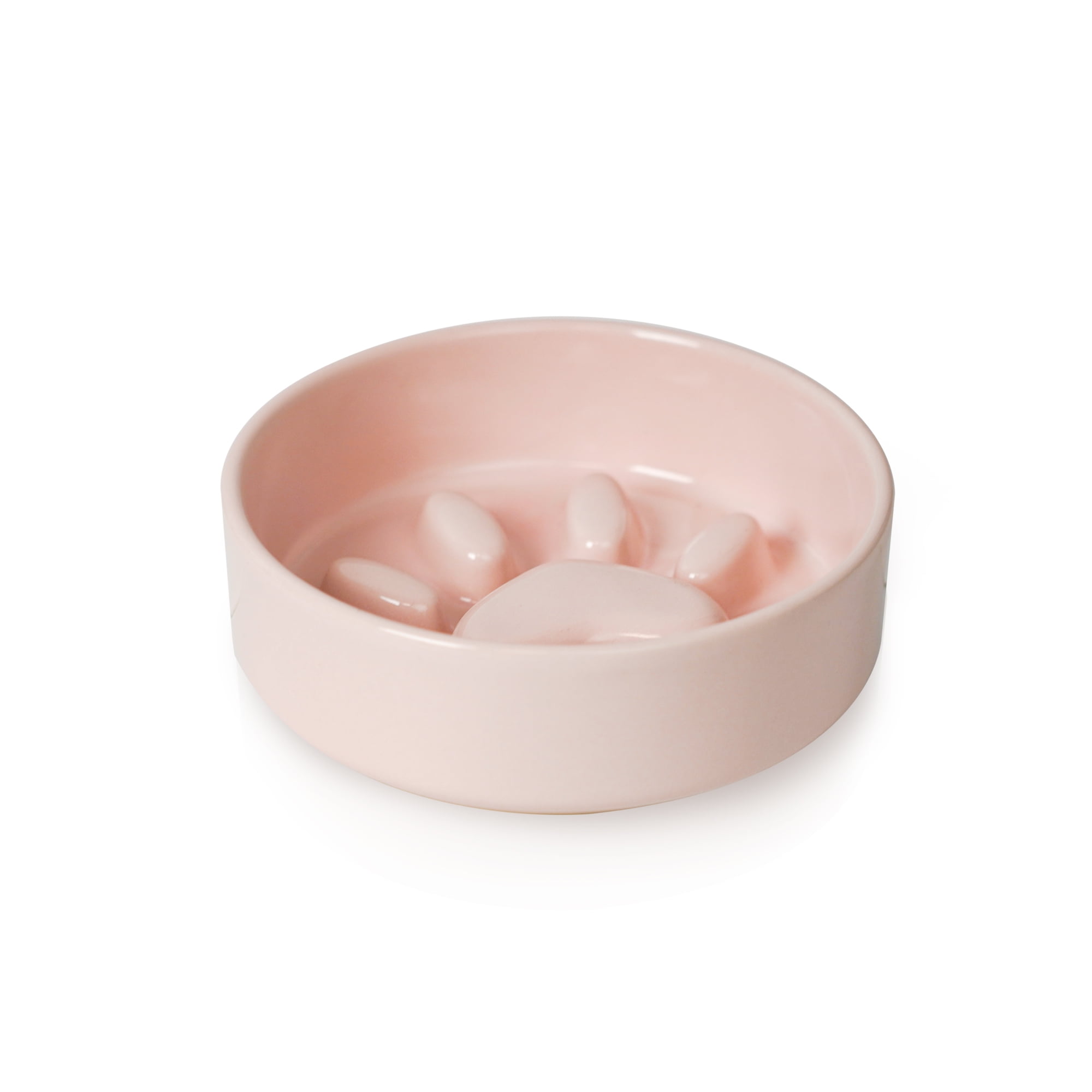 Ceramic Slow Feeder Dog Bowl for Medium Size, Cute Paw Slow Feeding ...