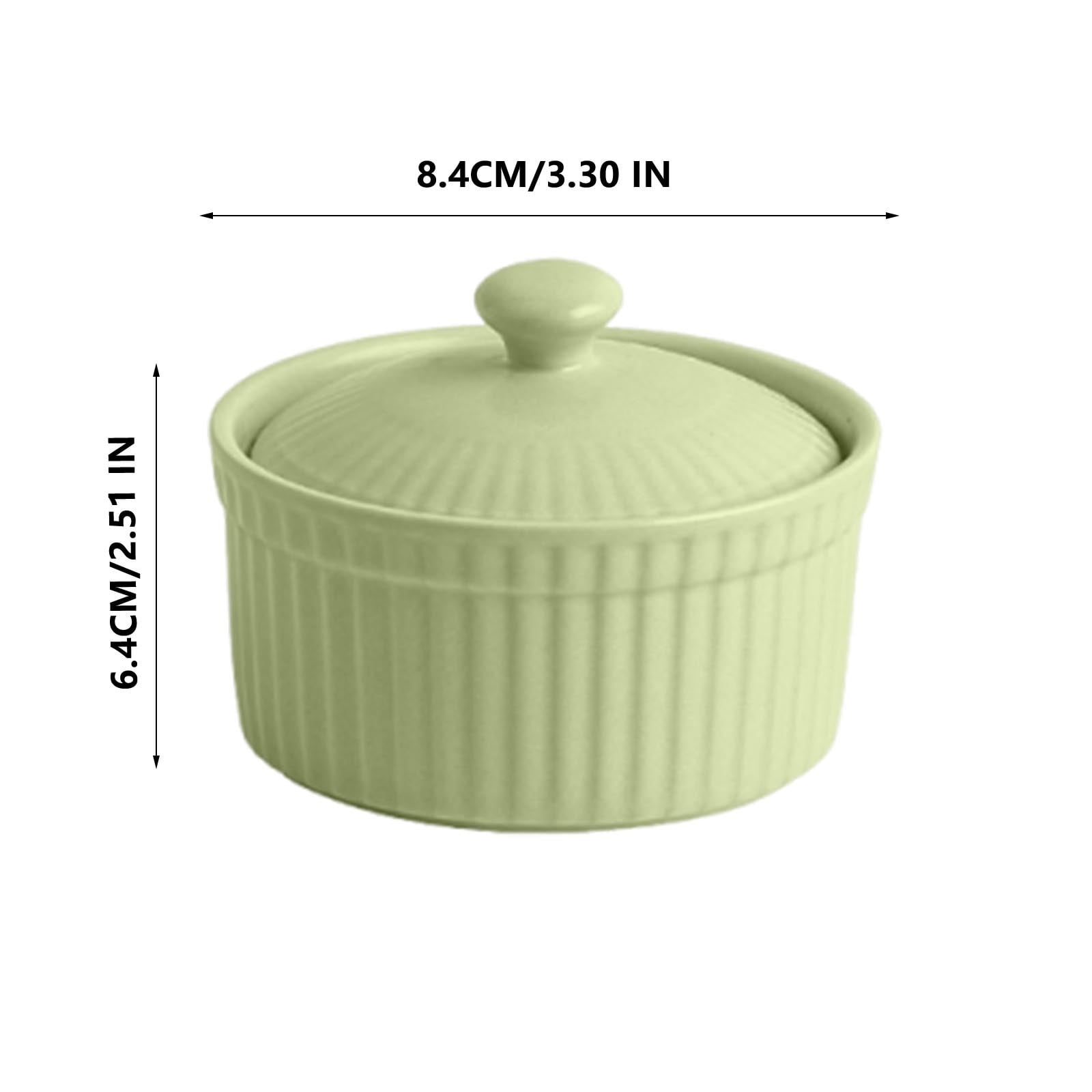 Ceramic Small Baking Bowls Pudding Cups, Porcelain Ramekins With Lids ...