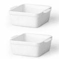 Ceramic Small Baking Dishes Set of 2 - 5"x5" Oven & Microwave Safe ...