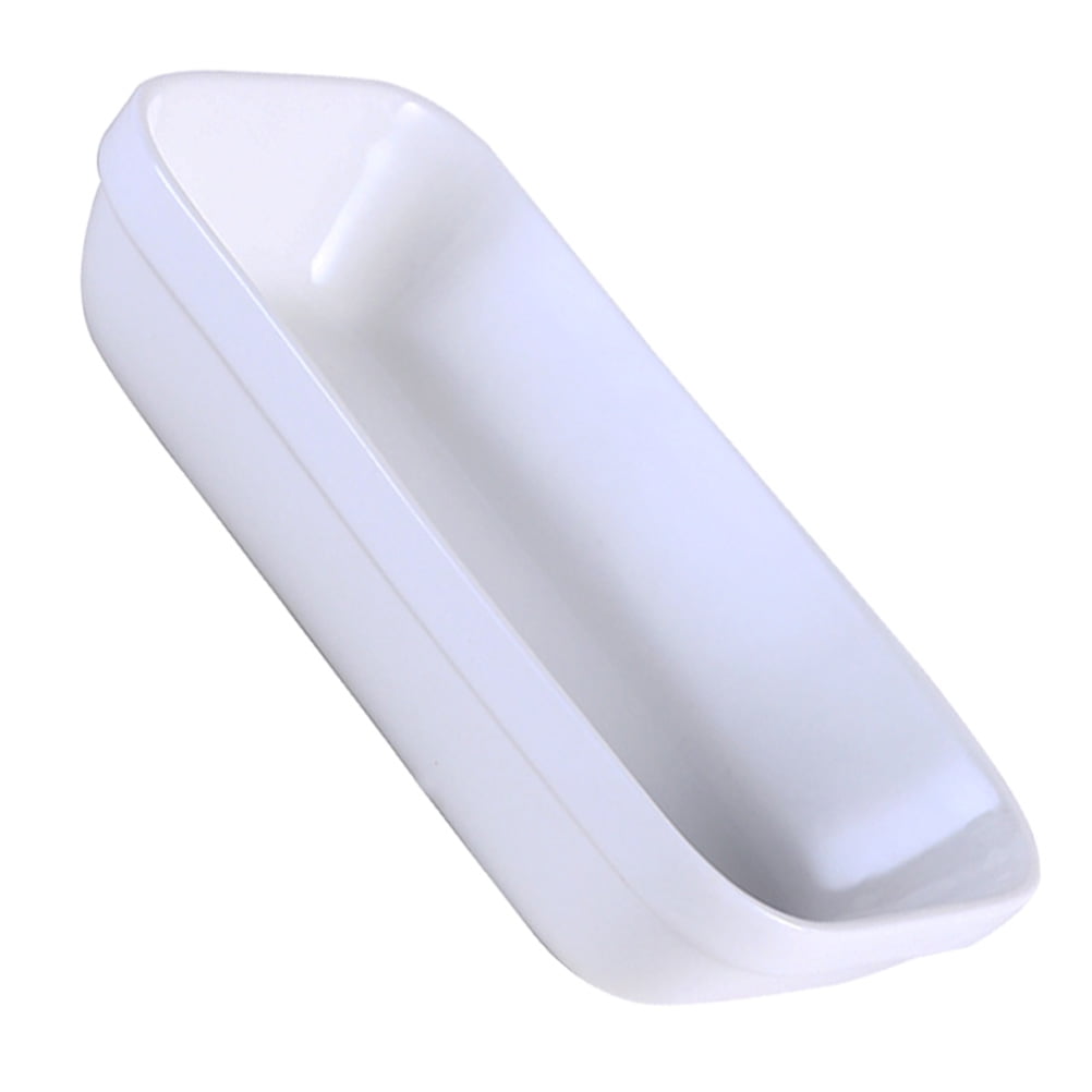MEIBUTYUP 1Pc White Ceramic Snack Plate Rectangular Sauce Dipping Bowl ...