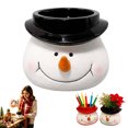 Ceramic Snowman Vase for Christmas Indoor Decor, Multifunctional Cute ...