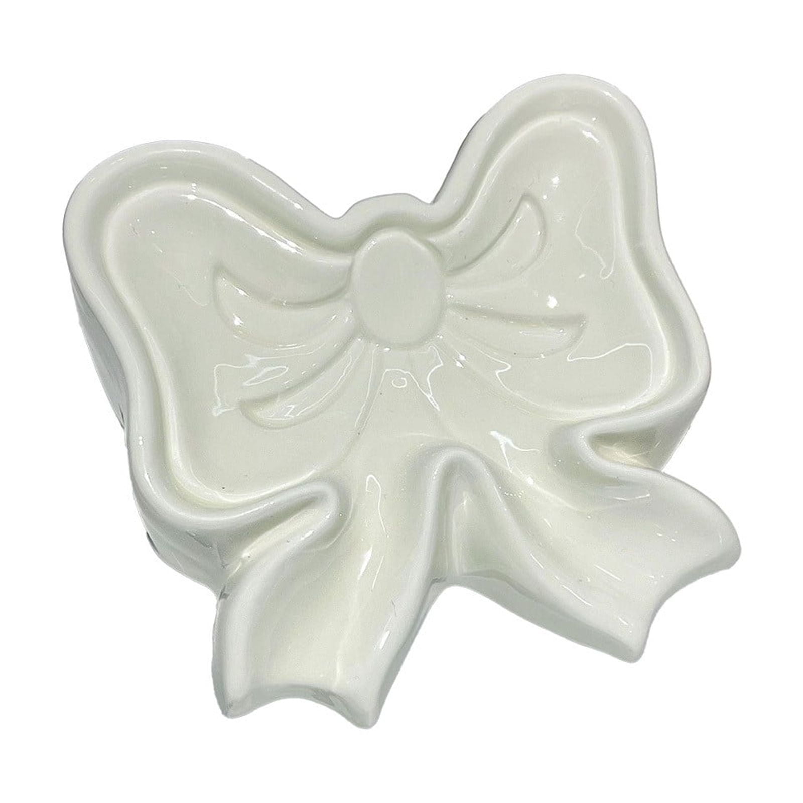Ceramic Soap Dish, Self Draining Soap Holder for Shower, Creative Bow ...