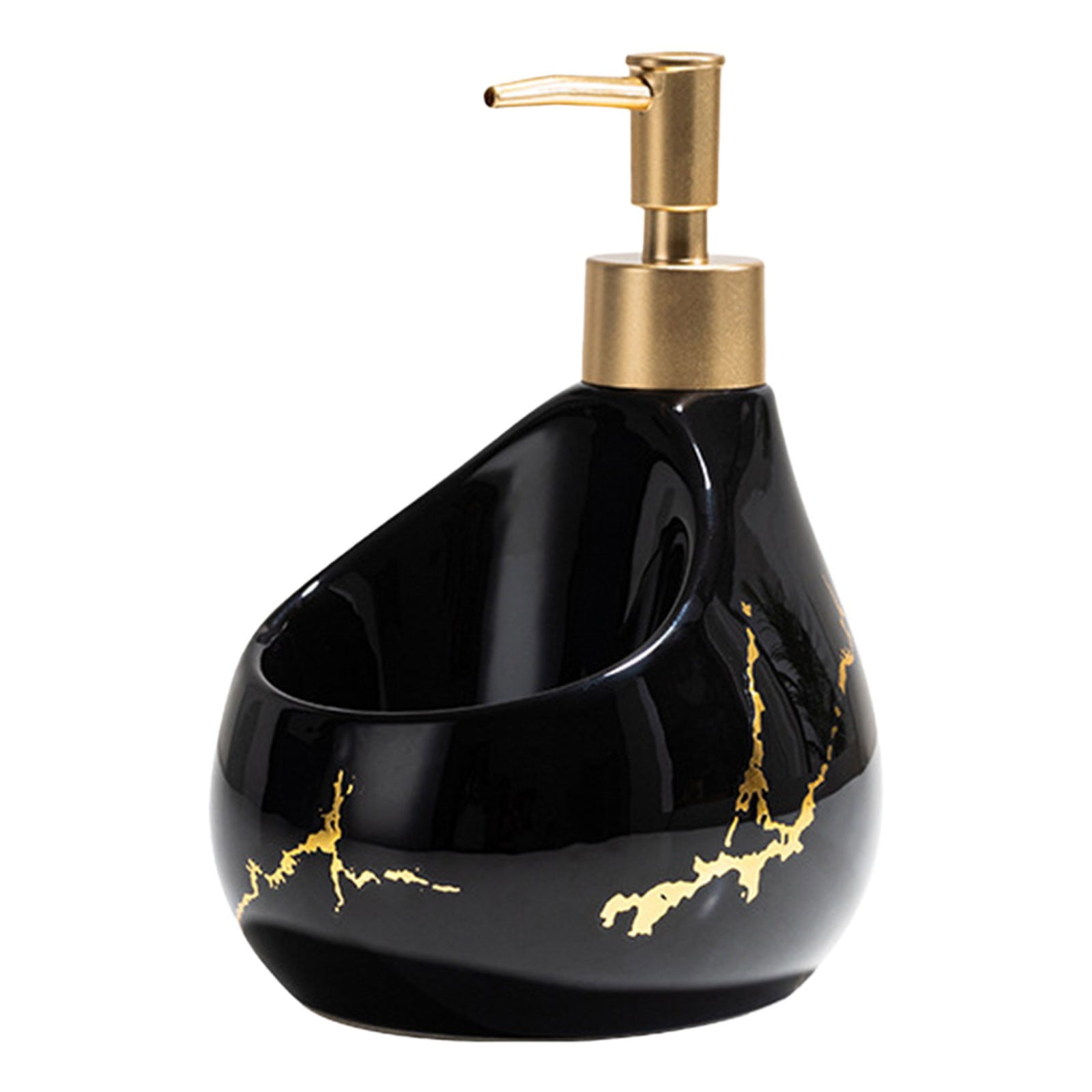 Ceramic Soap Dispenser With Sponge Holder Spong Holder And Dish Soap ...