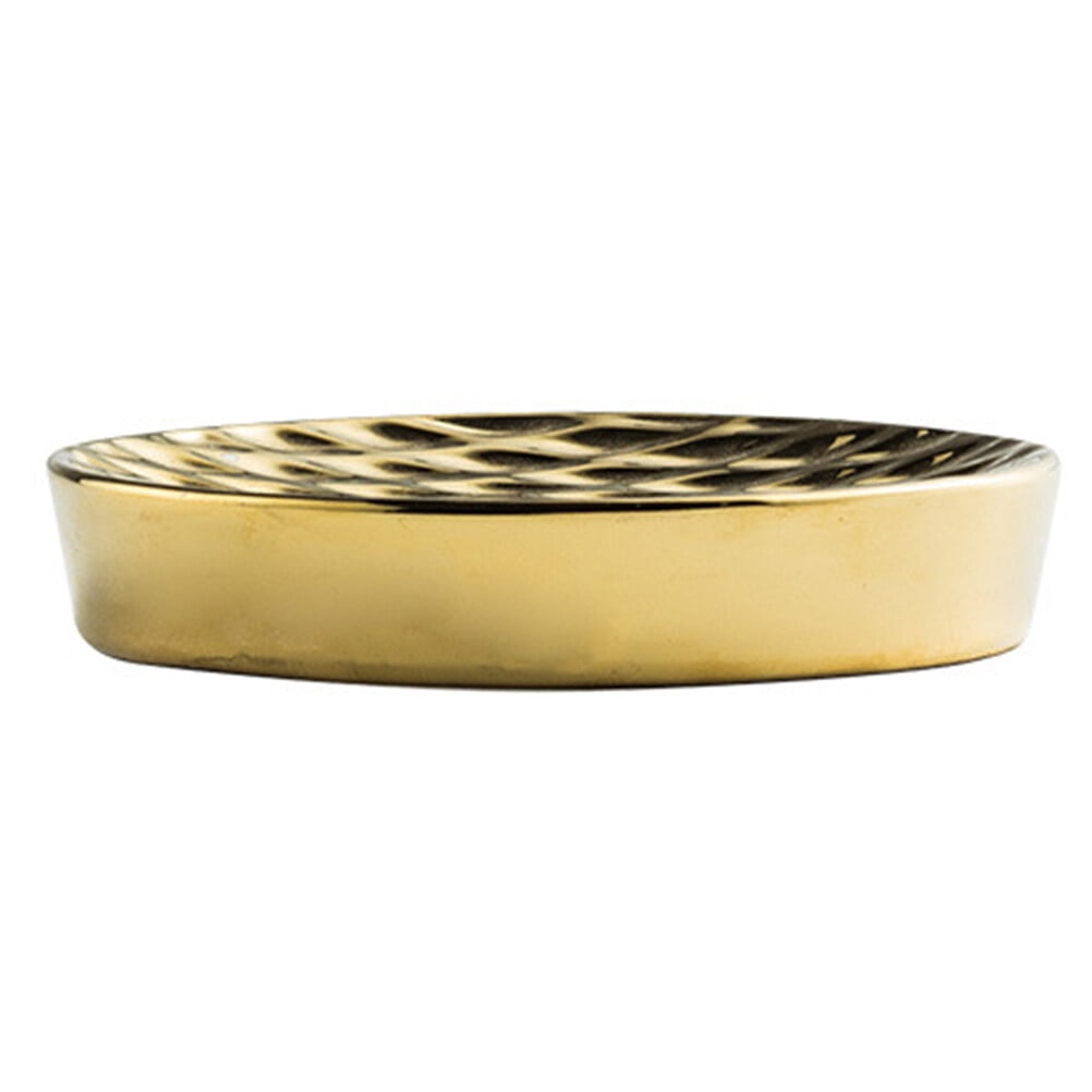 Ceramic Soap Shelf Shower Tray Bathroom Stand Gold Holder Container ...