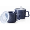 Ceramic Soup Bowls with Lid & Handle: 32 oz Microwave Safe Containers ...