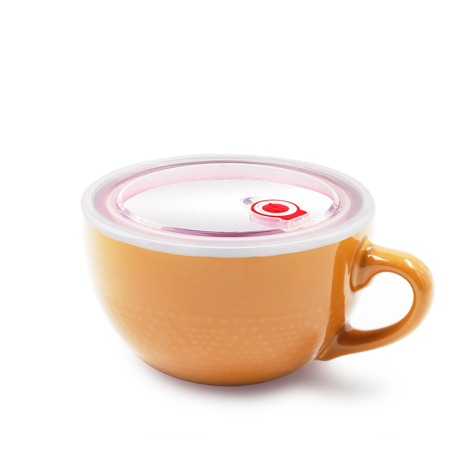 Ceramic Soup Bowls, Soup Cups With Handles And Vented Lid, Microwave ...