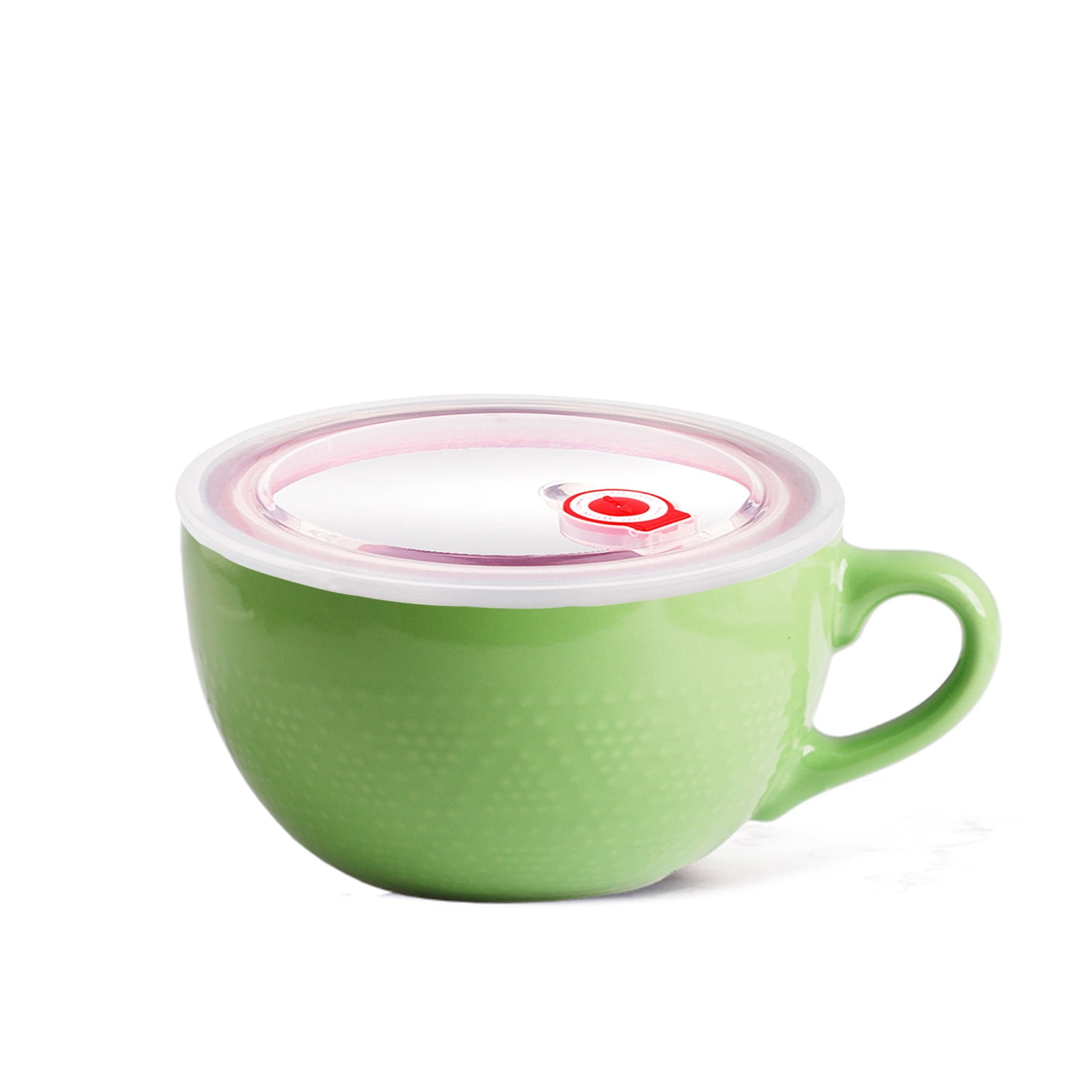 Ceramic Soup Bowls, Soup Cups With Handles And Vented Lid, Microwave ...