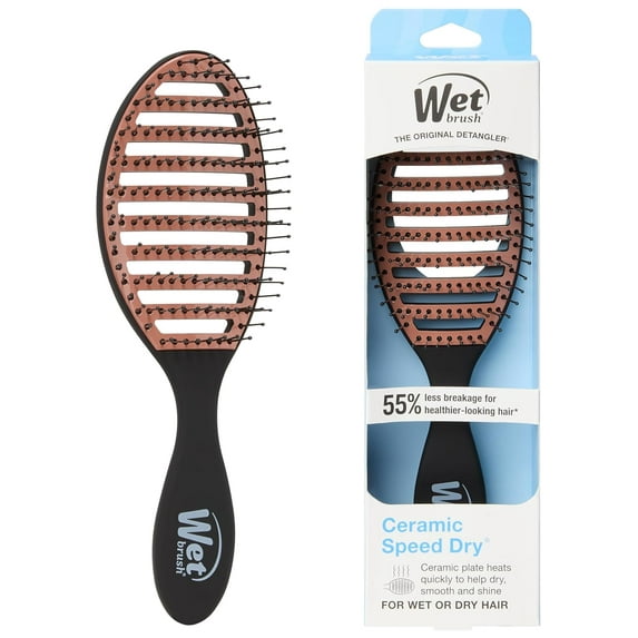 Ceramic Speed Dry Hair Brush, Black - Vented Design & Soft HeatFlex ...